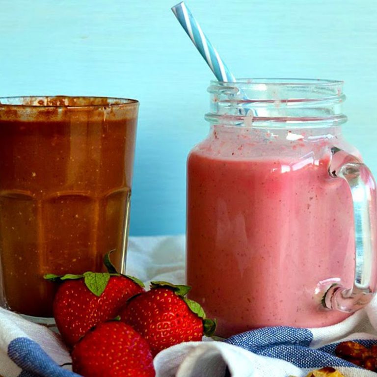 Υγιεινά smoothies βρώμης: Σοκολάτα μπανάνα φράουλα - paxxi