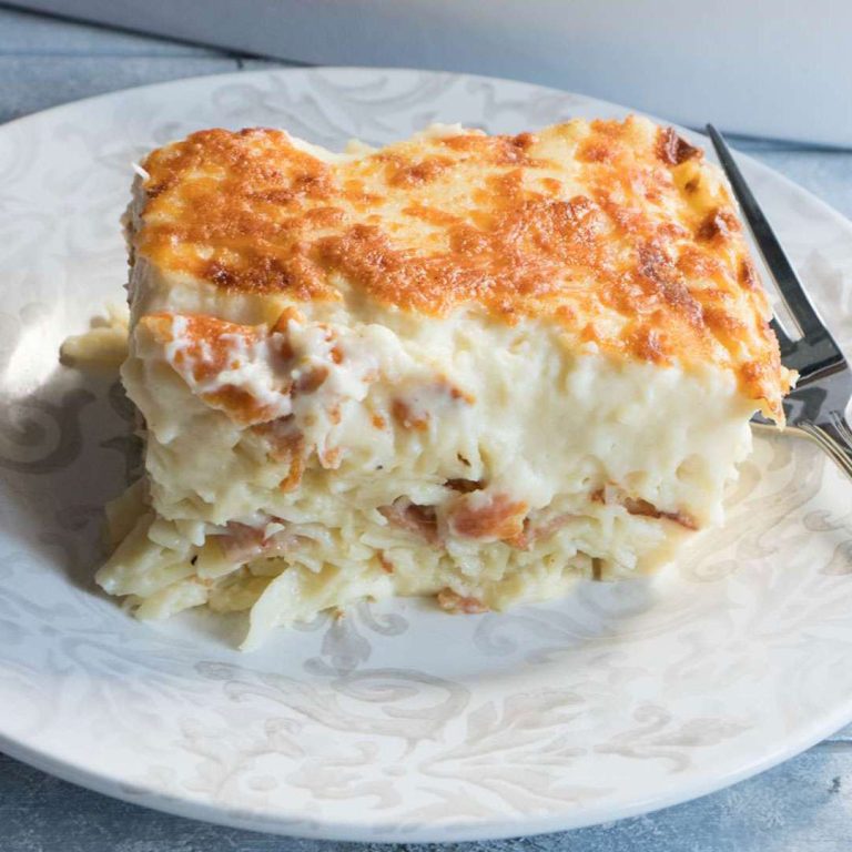 Σουφλέ με ταλιατέλλες μπέικον και τυρί - paxxi