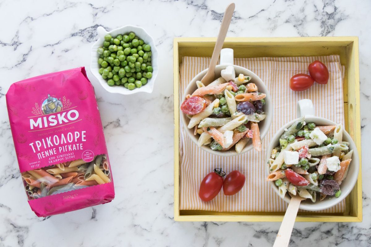 Μακαρονοσαλάτα πρωτεΐνης ουράνιο τόξο - paxxi